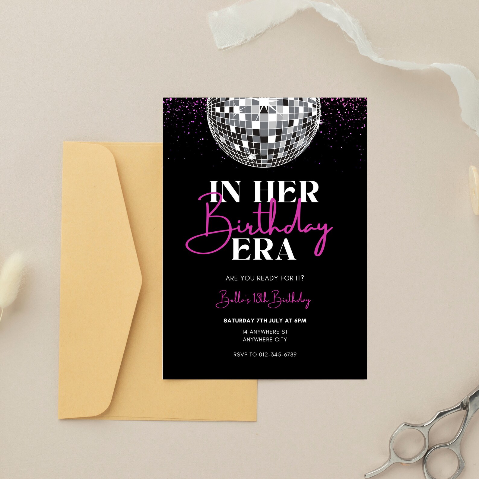Birthday Eras Invitation, Printable in Her Birthday Era Invite ...