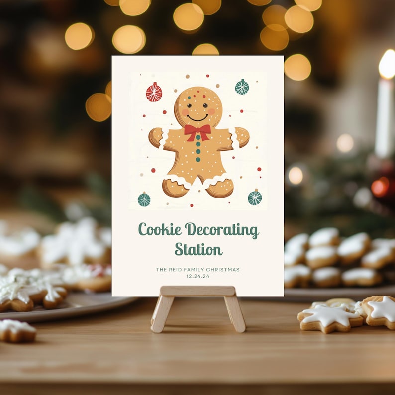 Printable Cookie Decorating Station Sign for Christmas Party ...