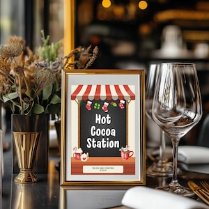 Hot Cocoa Station Sign, Printable Hot Chocolate Station Sign for ...