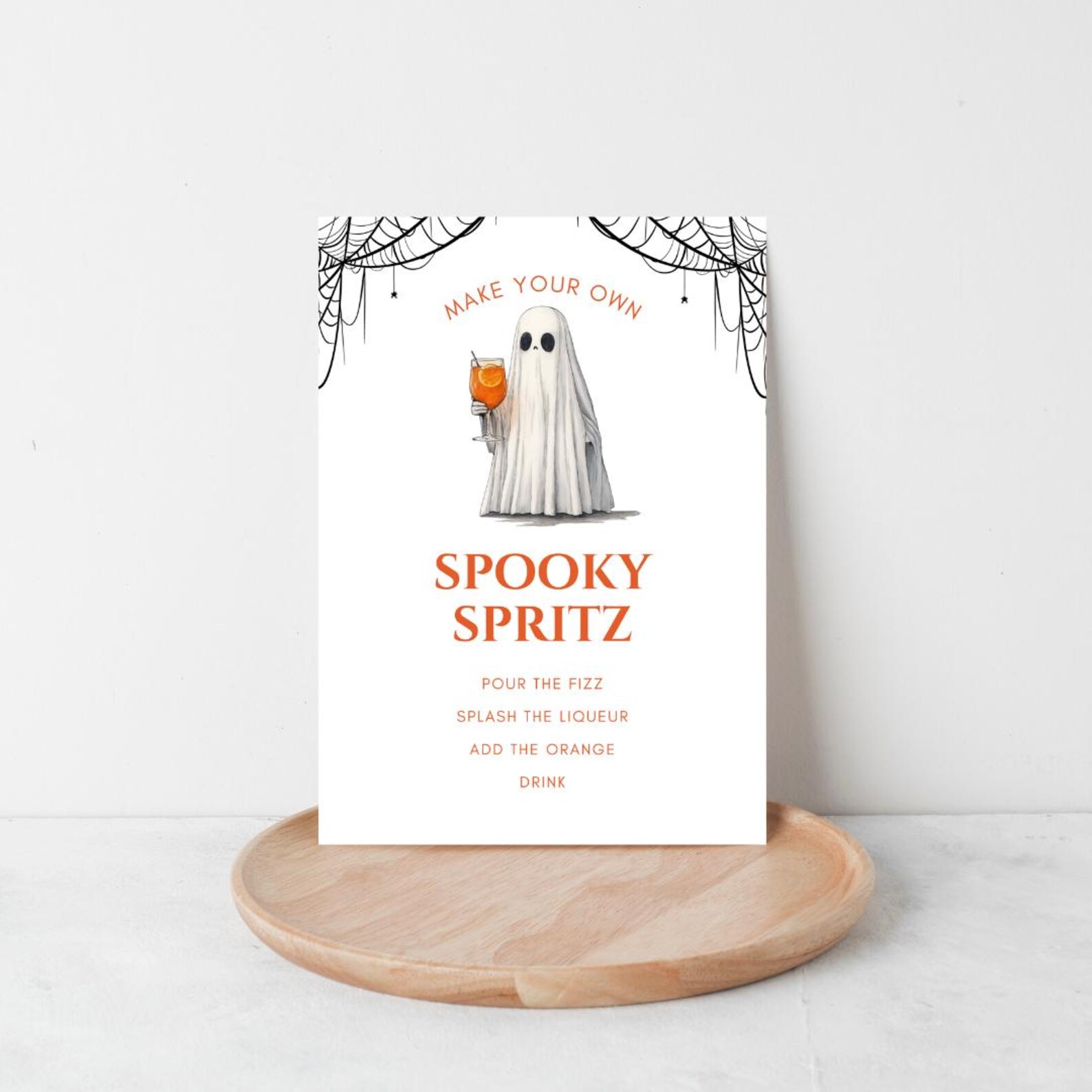 Spooky Spritz Halloween Party Sign, Halloween Bar Sign, Halloween ...