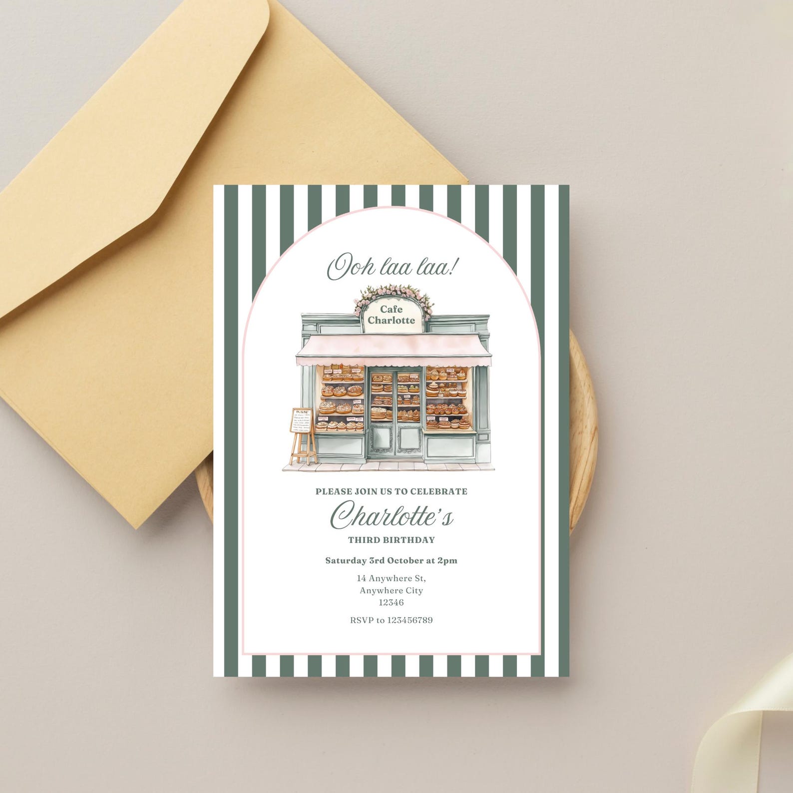 French Patisserie Birthday Party Invitation, French Bakery Theme ...