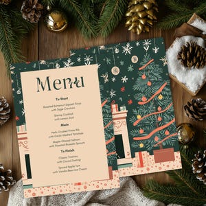 Printable Christmas Menu, Traditional Christmas Menu for Christmas ...
