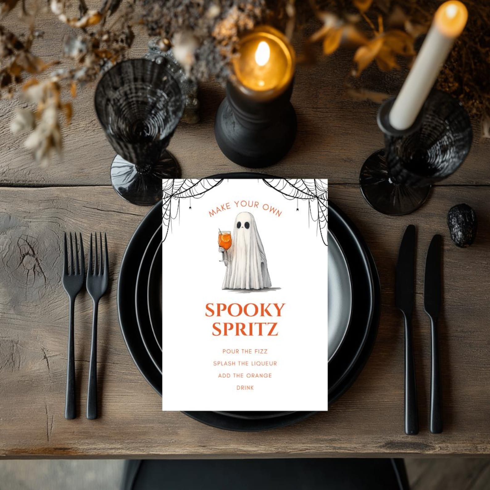Spooky Spritz Halloween Party Sign, Halloween Bar Sign, Halloween ...