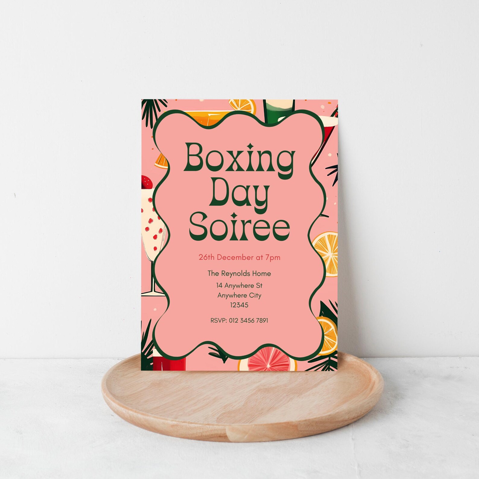 Christmas Boxing Day Party Invitation, Printable Boxing Day Soiree ...