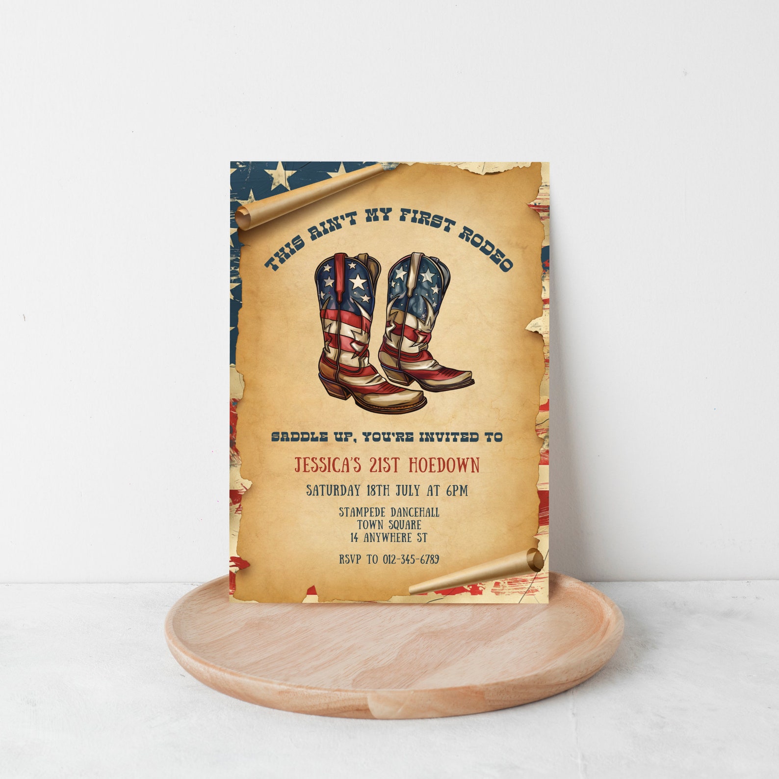 Printable Cowboy Rodeo Invitation, Editable Cowboy Booys Invite, Rodeo ...