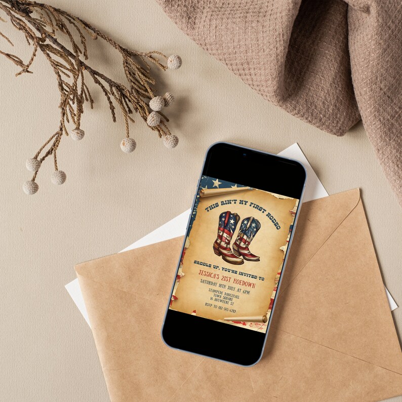 Printable Cowboy Rodeo Invitation, Editable Cowboy Booys Invite, Rodeo ...