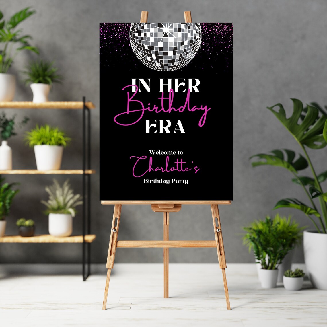 Birthday Era Disco Ball Welcome Sign for Eras Party, Mirror Ball ...