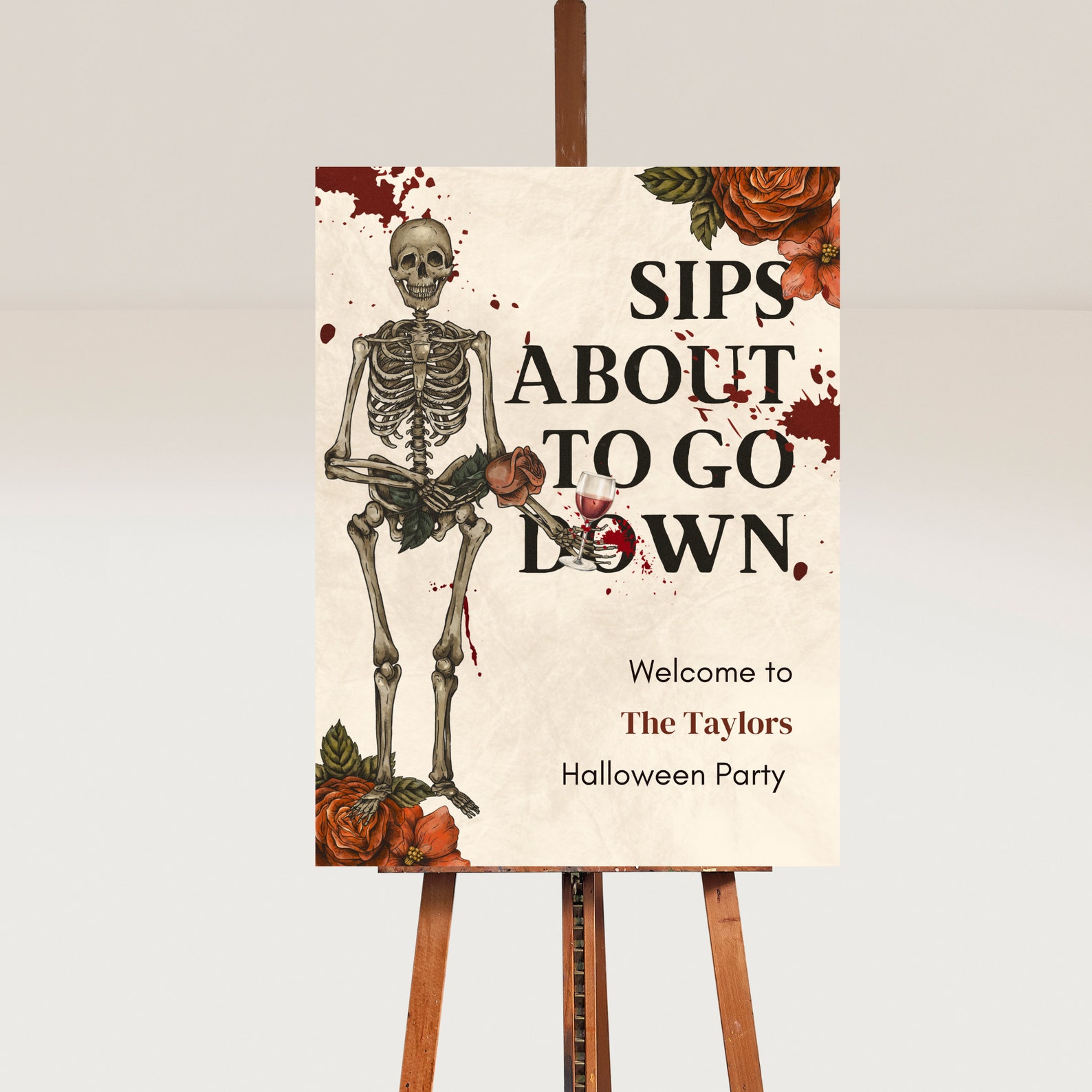 Halloween Welcome Sign for Adult Halloween Party, Halloween Party ...