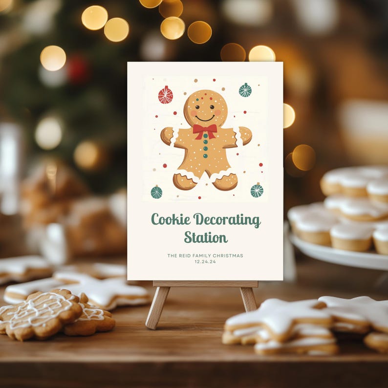 Printable Cookie Decorating Station Sign for Christmas Party ...