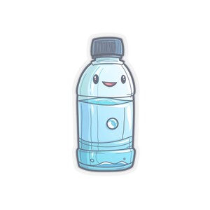 Kawaii Water Bottle Sticker, Cute Water Bottle Sticker, Cute Kawaii ...