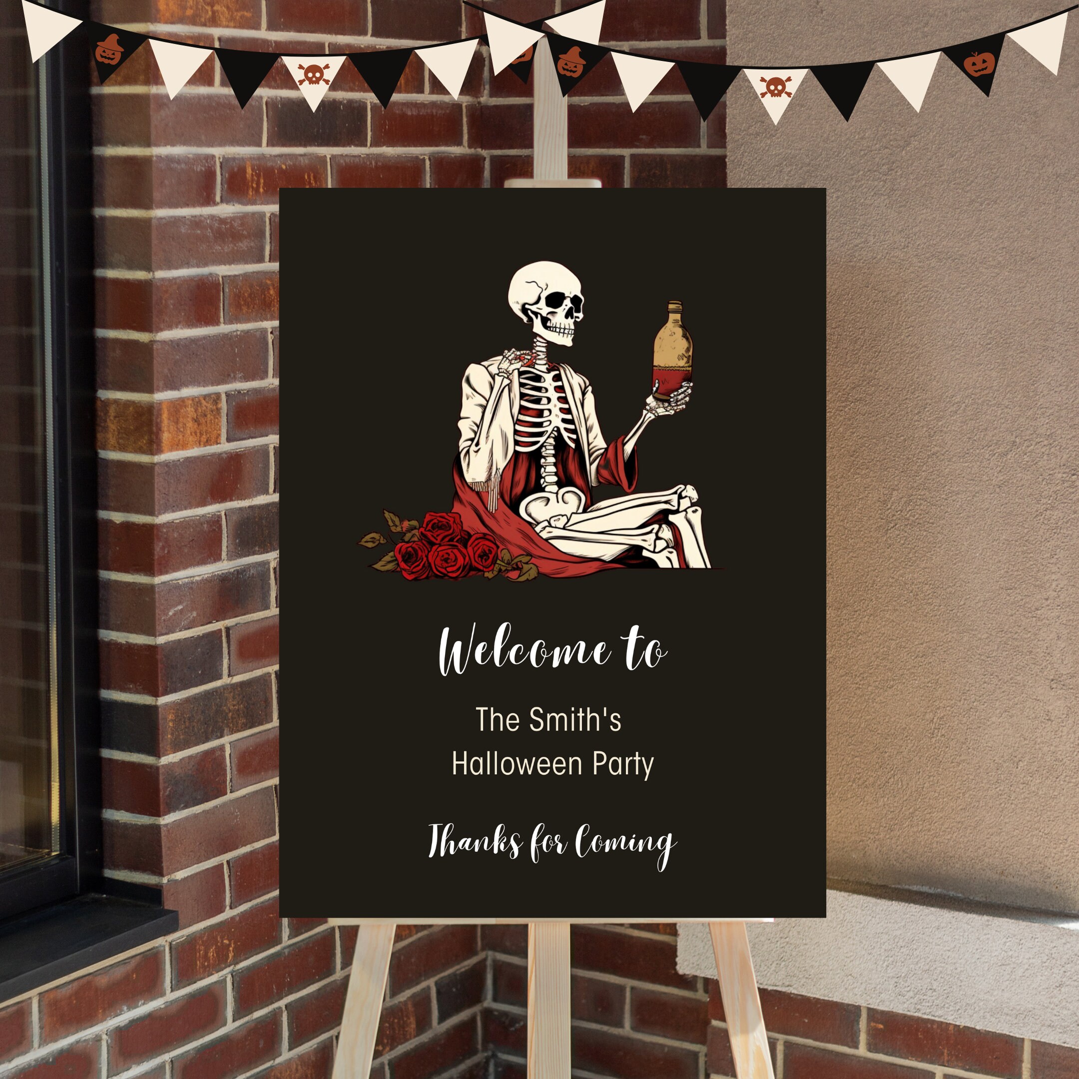 Halloween Welcome Party Sign, Elegant Halloween Welcome Party Sign ...