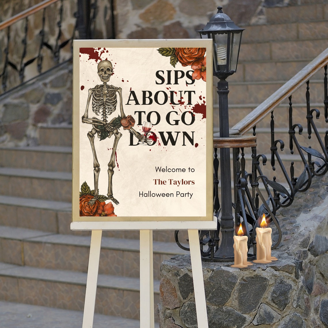 Halloween Welcome Sign for Adult Halloween Party, Halloween Party ...