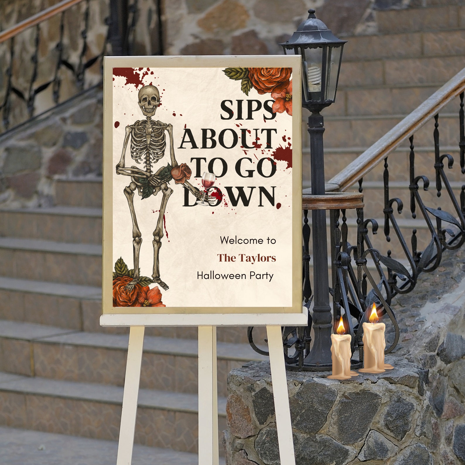 Halloween Welcome Sign for Adult Halloween Party, Halloween Party ...