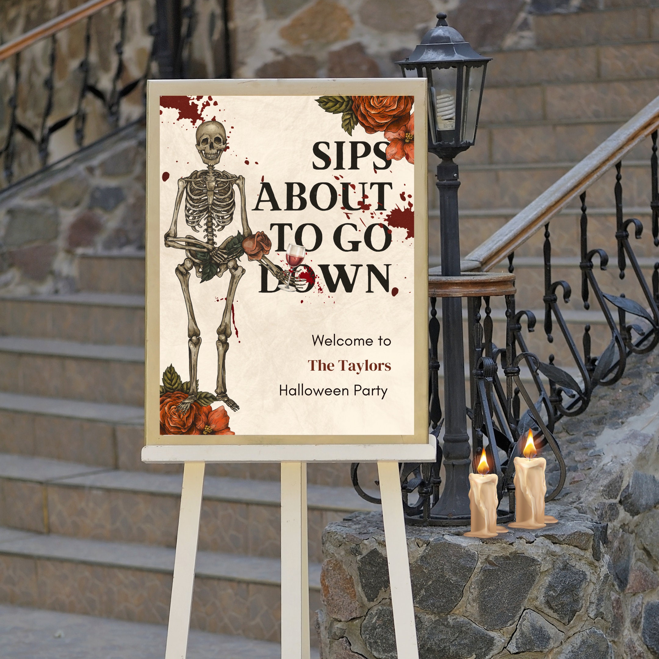 Halloween Welcome Sign for Adult Halloween Party, Halloween Party ...