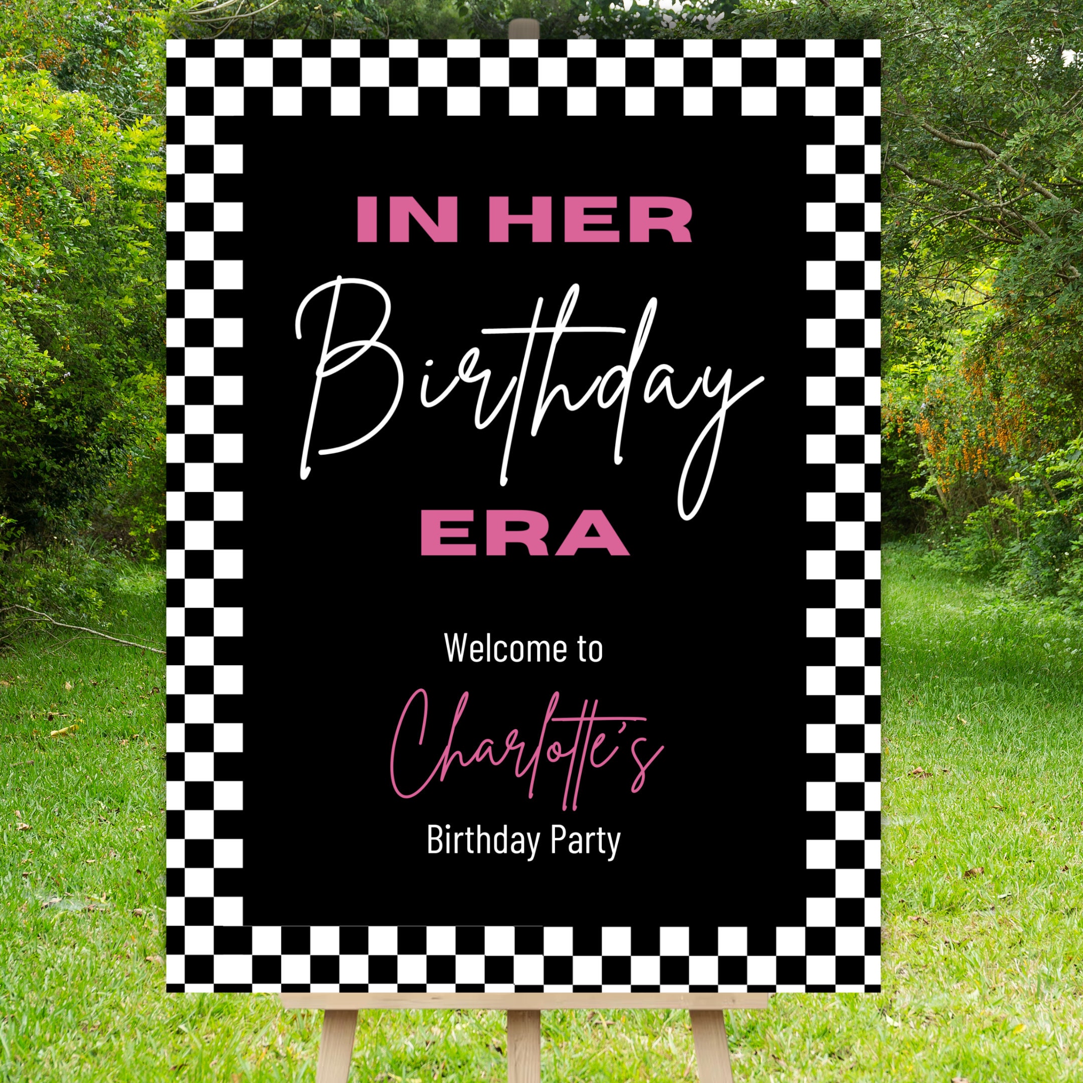 In Her Era Birthday Welcome Sign, Editable Eras Party Welcome Sign ...