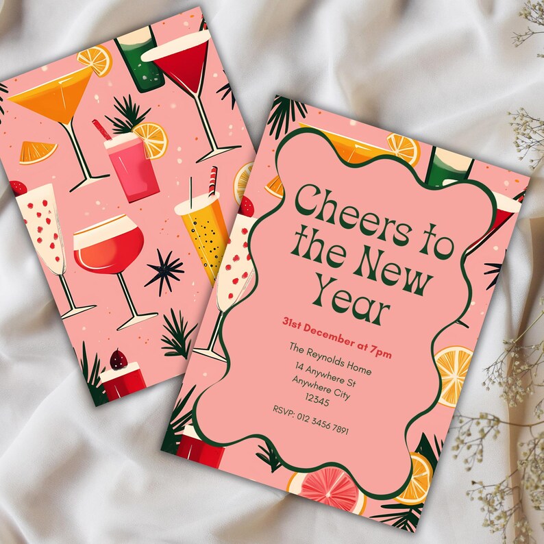 NYE Invitation, New Years Eve Party Invitation, Printable New Year ...