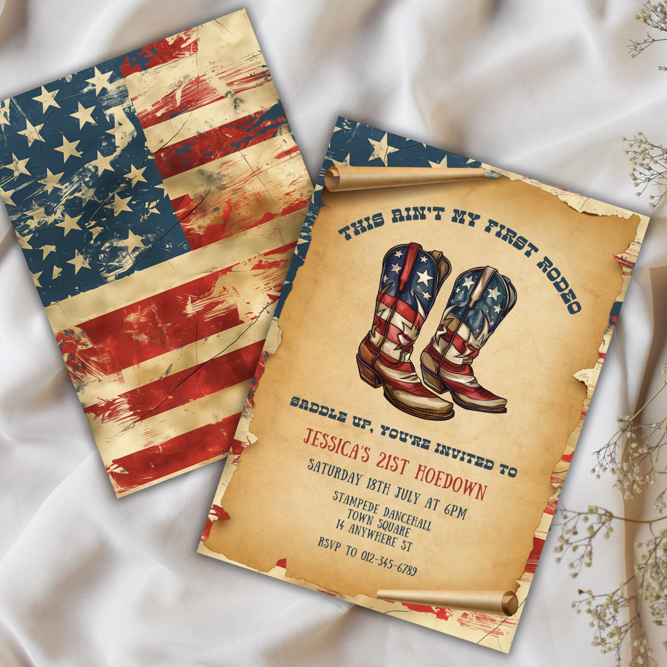 Printable Cowboy Rodeo Invitation, Editable Cowboy Booys Invite, Rodeo ...