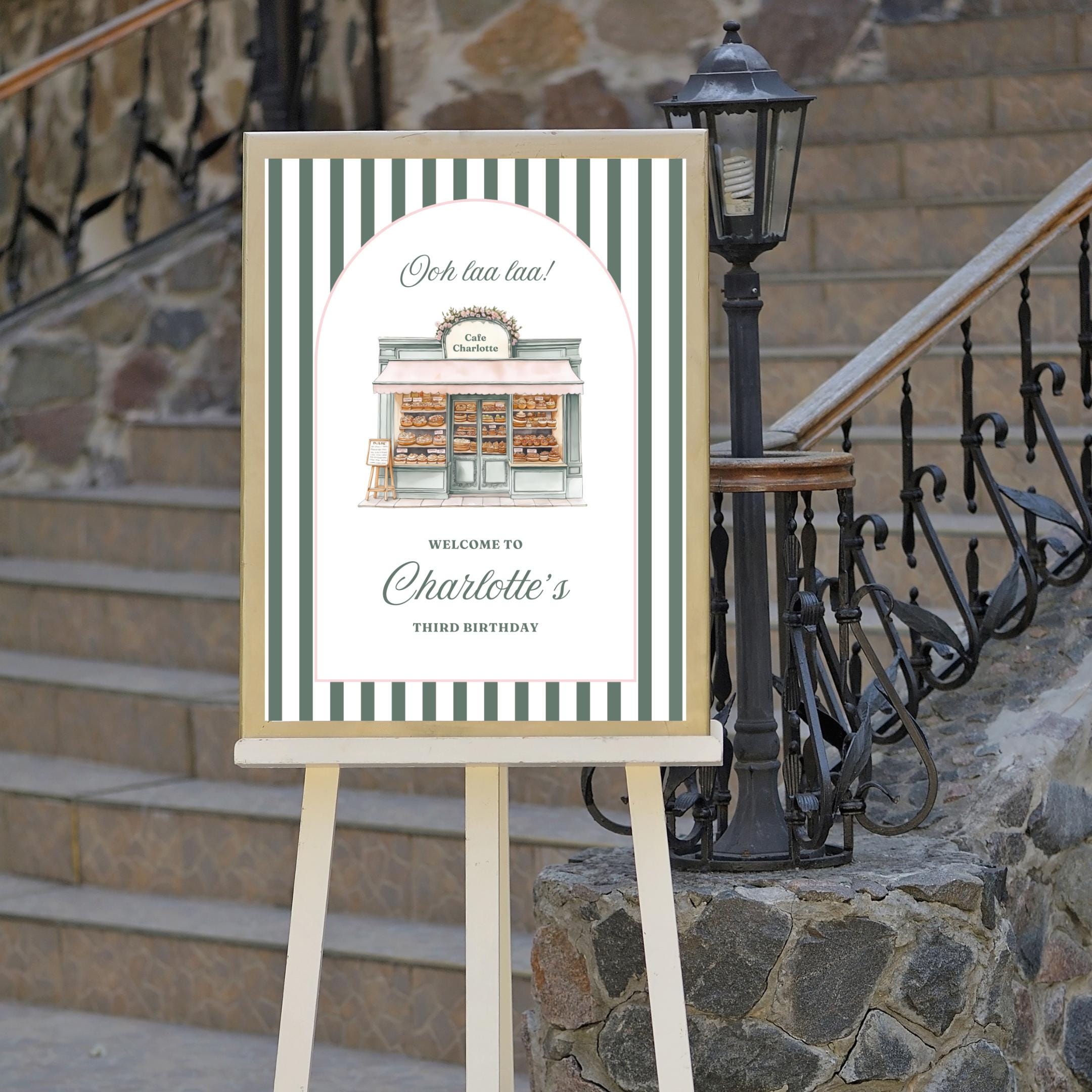 Printable Paris Bakery Welcome Sign, Editable French Patisserie Sign ...