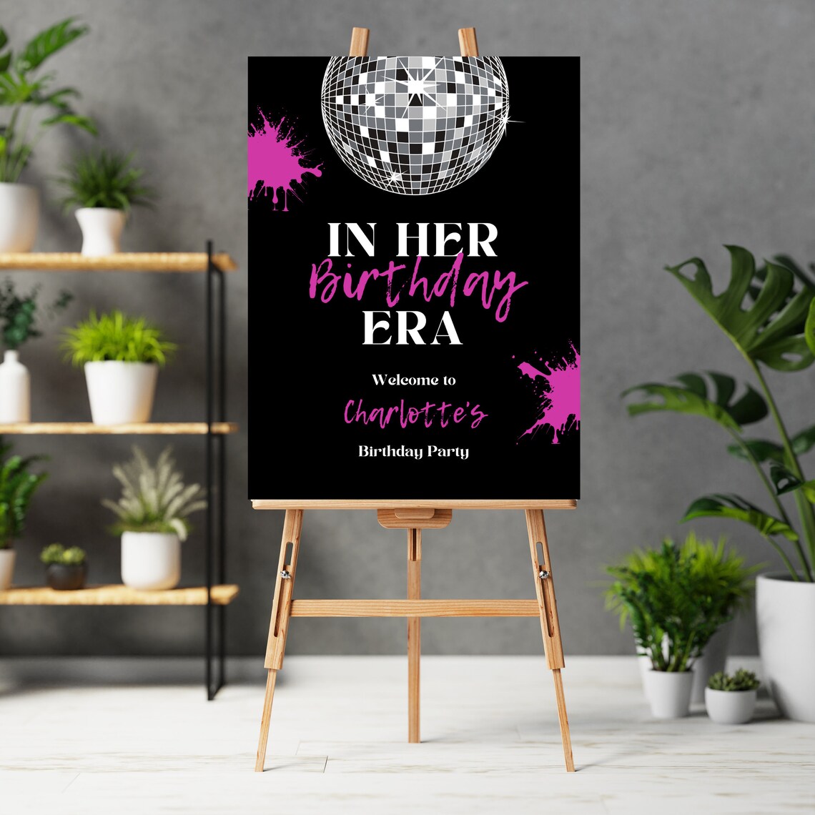 In Her Birthday Era Sign, in Her Era Party Sign, Eras Party Decor, Eras ...