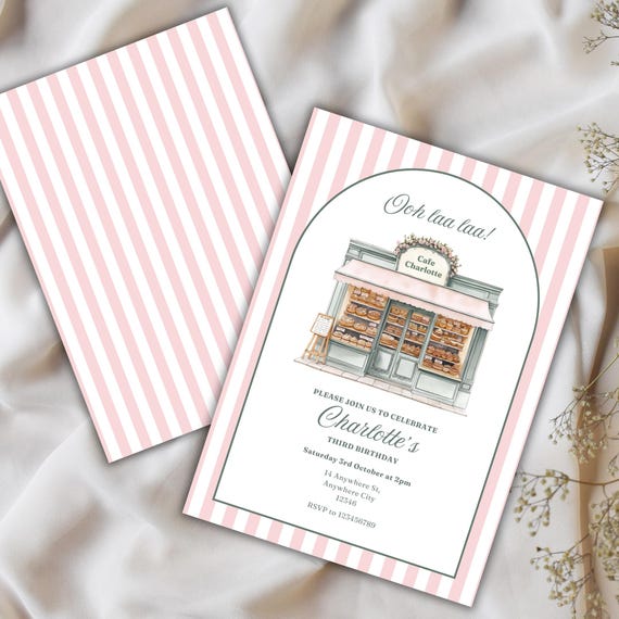 French Birthday Invitation Templates