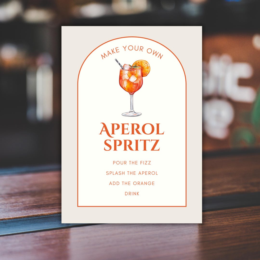 Make Your Own Spritz Sign for Wedding, Editable Spritz Sign for Party ...