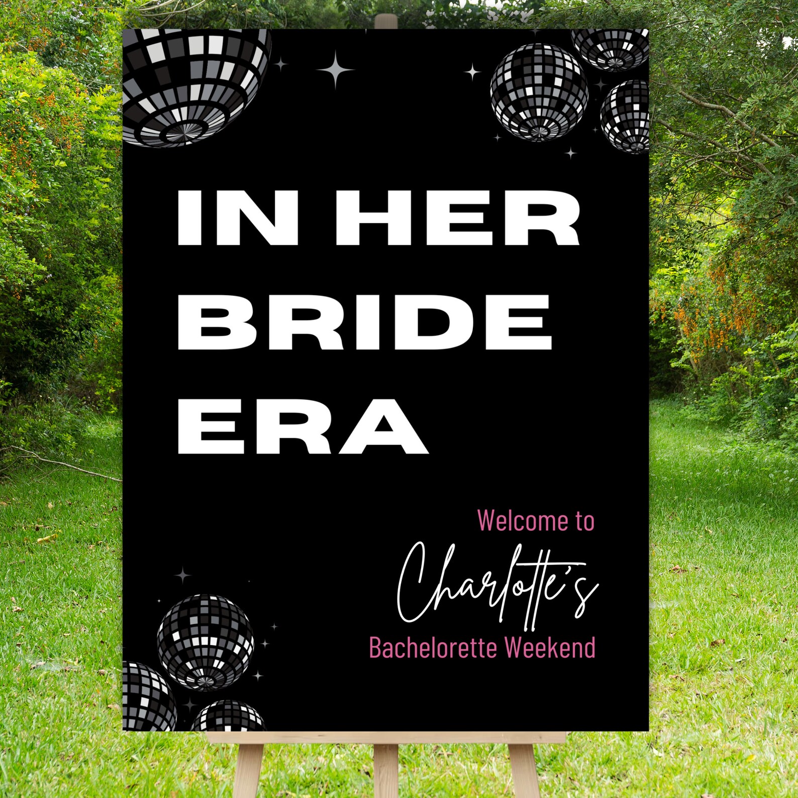 In Her Bride Era Welcome Sign, Eras Bachelorette Party Decor, Era Hen ...