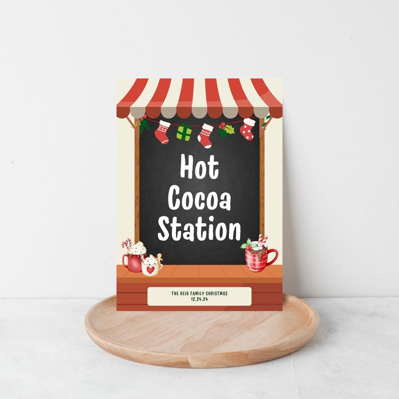 Hot Cocoa Station Sign, Printable Hot Chocolate Station Sign for ...
