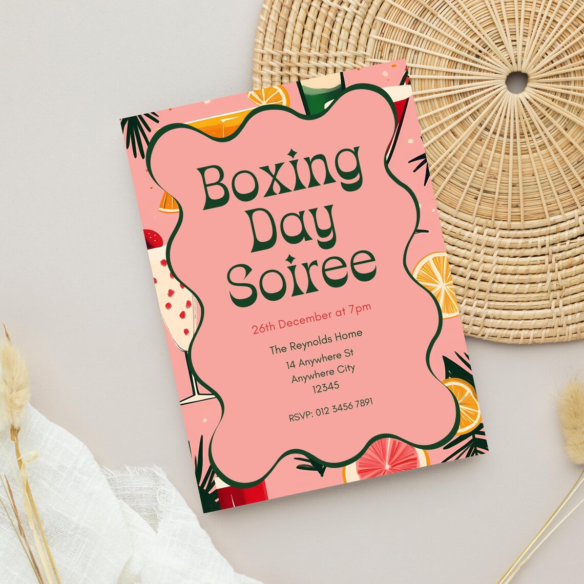 Christmas Boxing Day Party Invitation, Printable Boxing Day Soiree ...