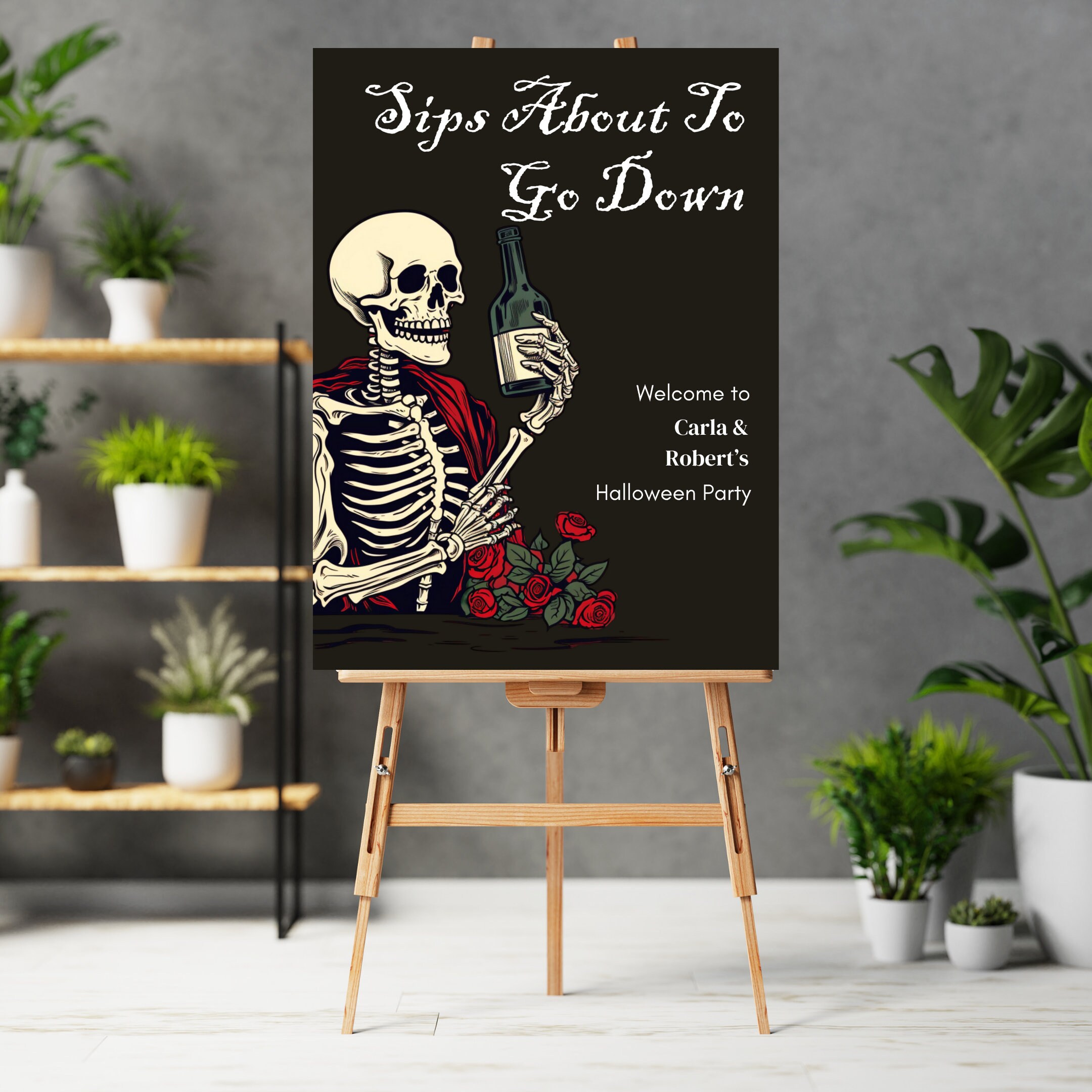 Editable Halloween Welcome Sign for Halloween Party, Party Sign for ...