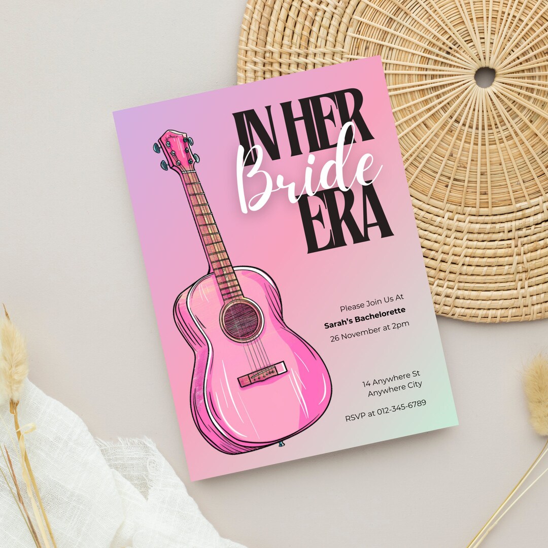 Bride Era Invitation Template, in Her Era Bachelorette Invitation ...
