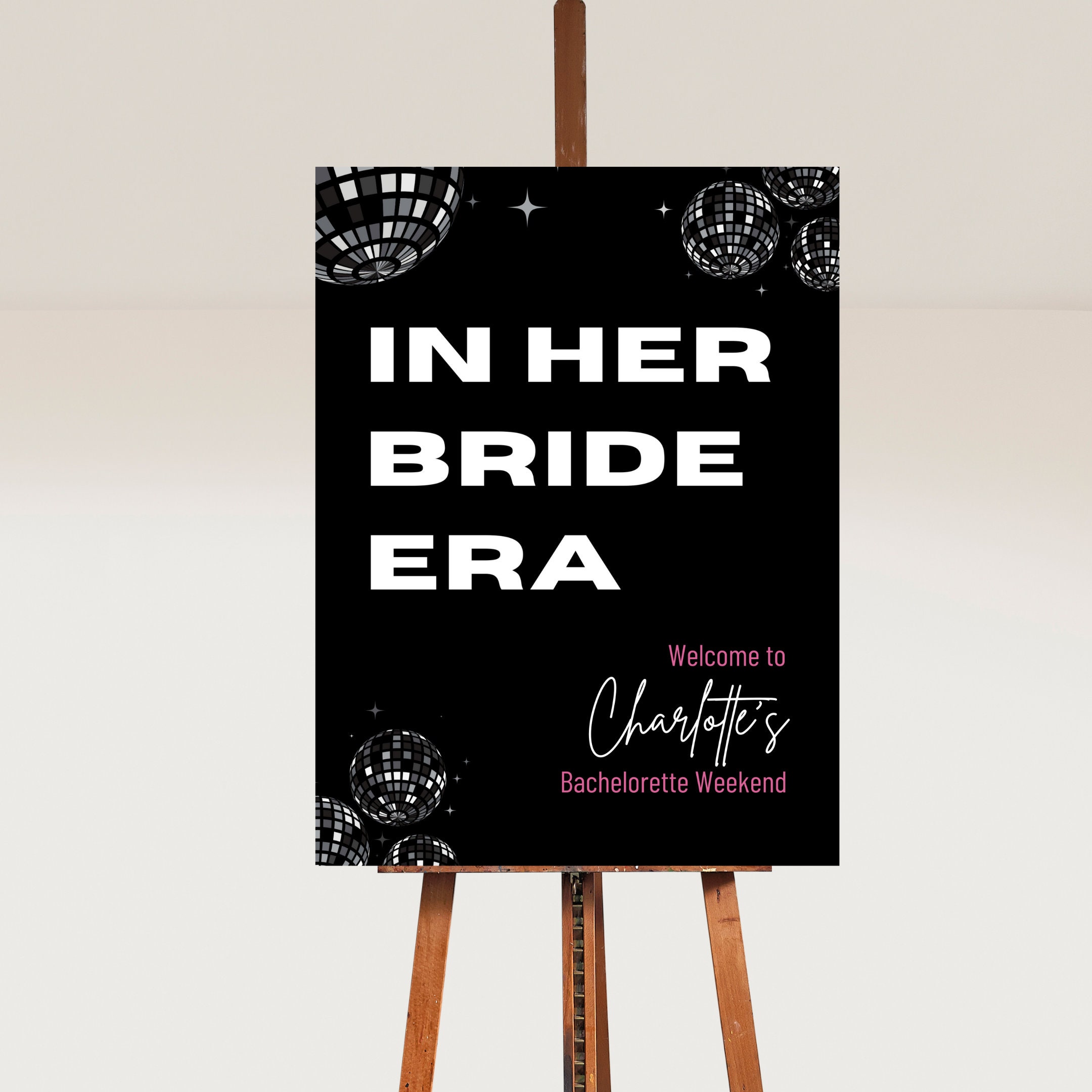 In Her Bride Era Welcome Sign, Eras Bachelorette Party Decor, Era Hen ...
