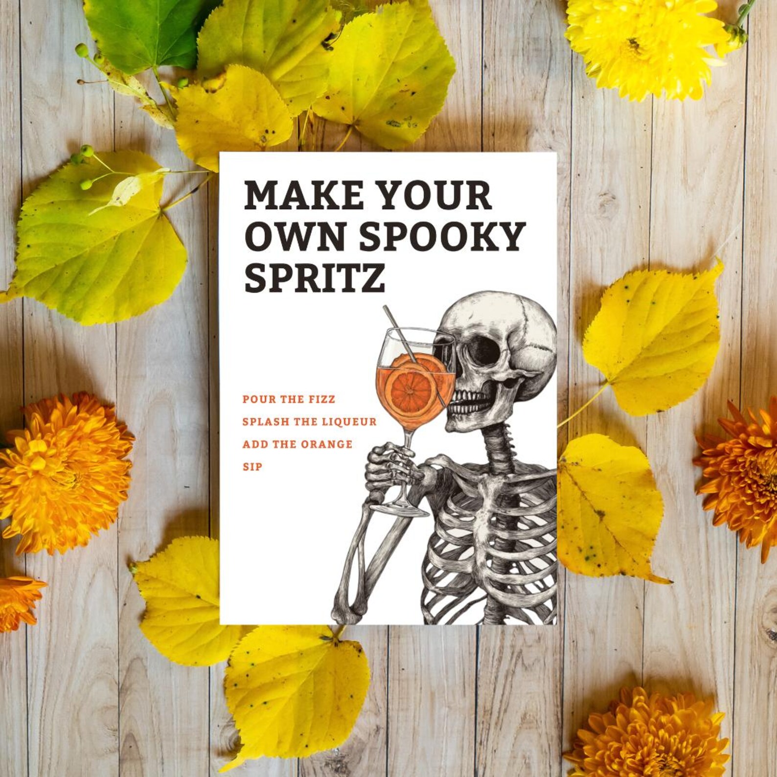 Halloween Spritz Bar Sign, Editable Halloween Cocktail Party Sign ...