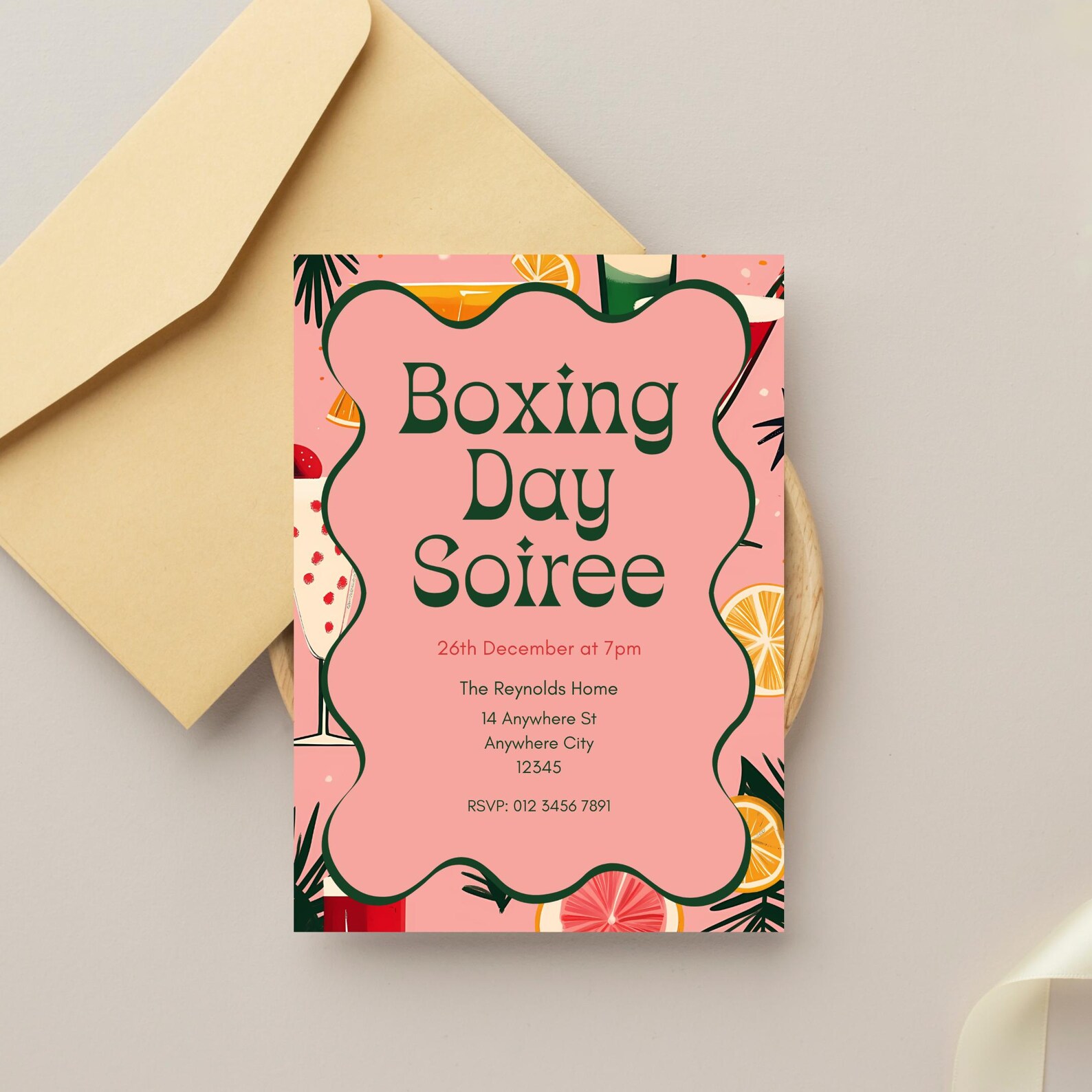 Christmas Boxing Day Party Invitation, Printable Boxing Day Soiree ...
