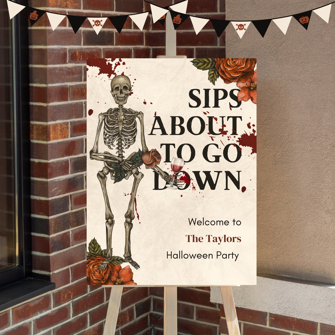 Halloween Welcome Sign for Adult Halloween Party, Halloween Party ...
