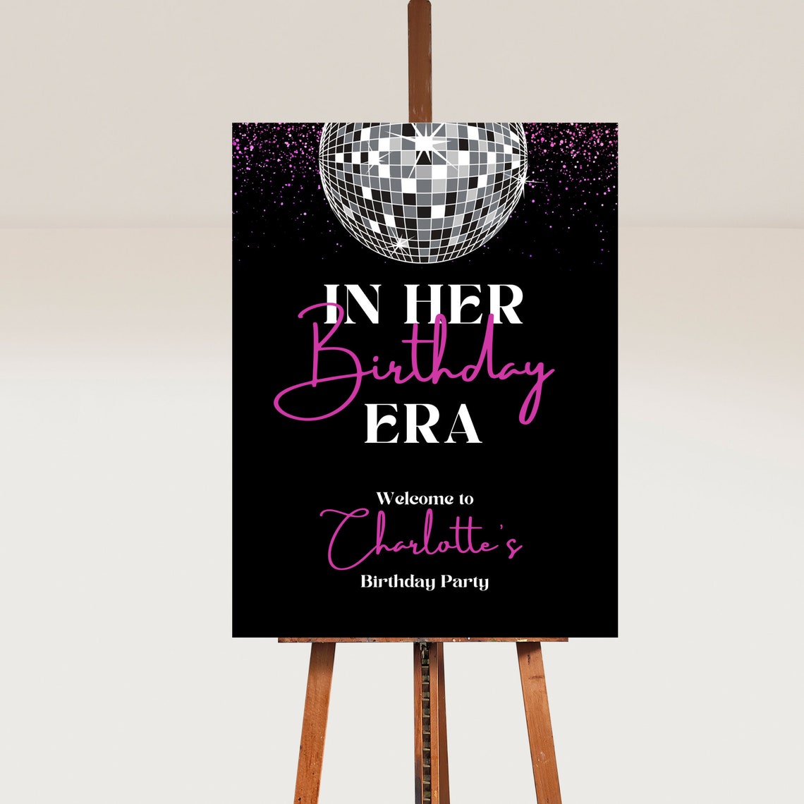 Birthday Era Disco Ball Welcome Sign for Eras Party, Mirror Ball ...