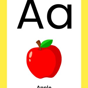 Preschool Alphabet Flash Cards Digital Flash Cards Abc - Etsy
