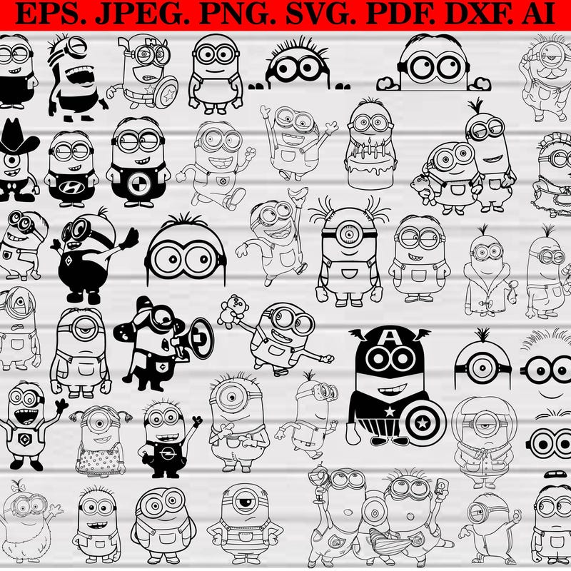 Minions Silhouette - Etsy