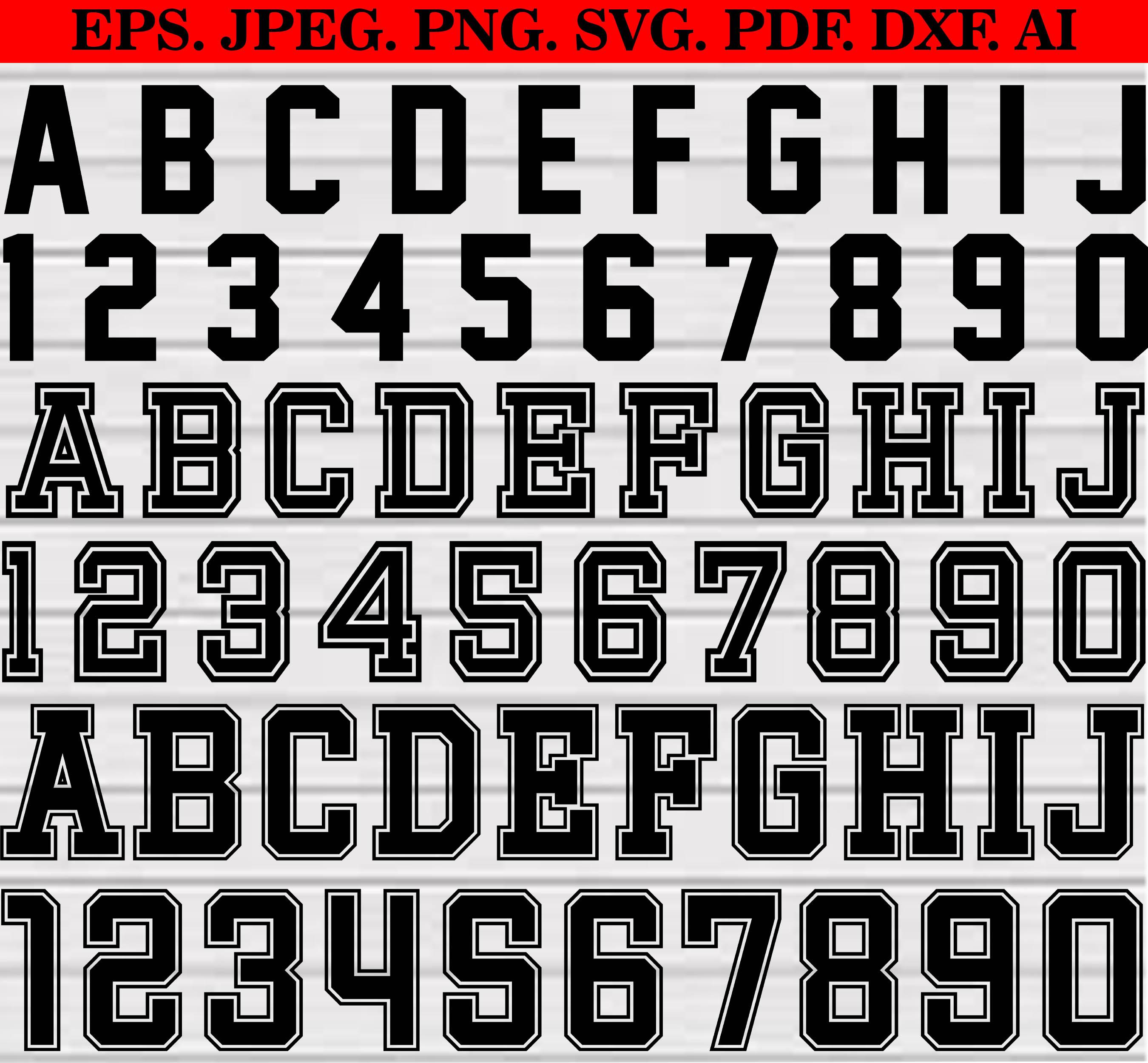 Football Numbers Font