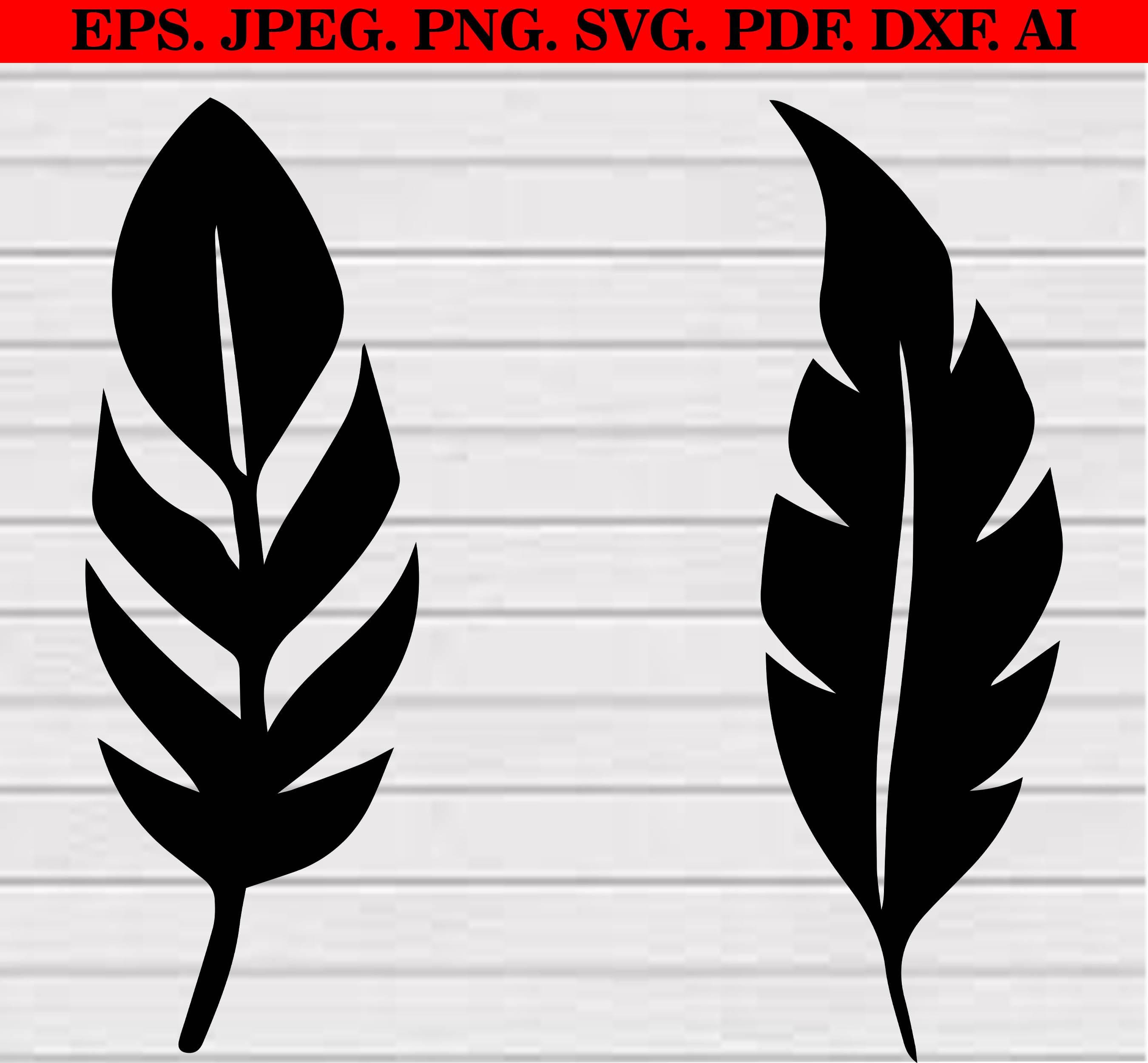 Feather Svg Bundle, Feather Clipart, Feather Cut Files for Cricut, Boho ...