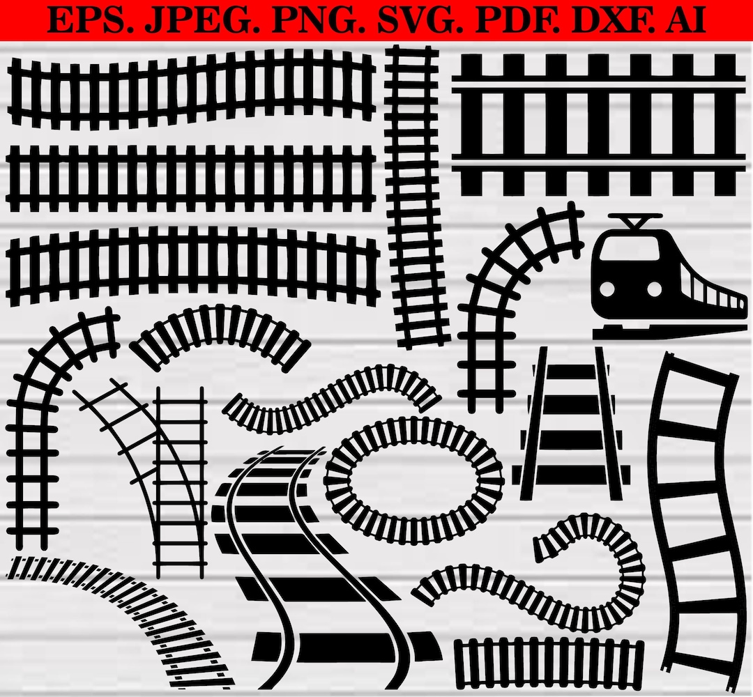 Train Tracks Svg Bundle, Train Tracks Clipart, Train Tracks Silhouette ...