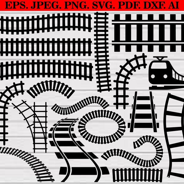 Railroad Tracks Svg - Etsy