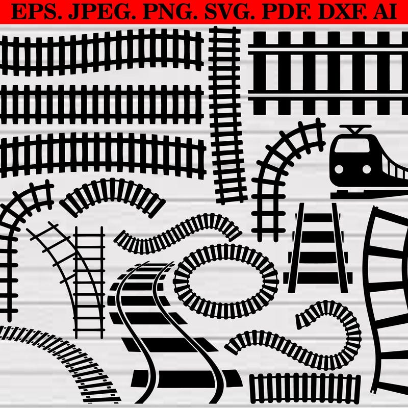 Railway Track Clipart - Etsy