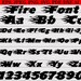 Flame Font Fire Font Burning Font Flaming Letters Font Burning Fire ...