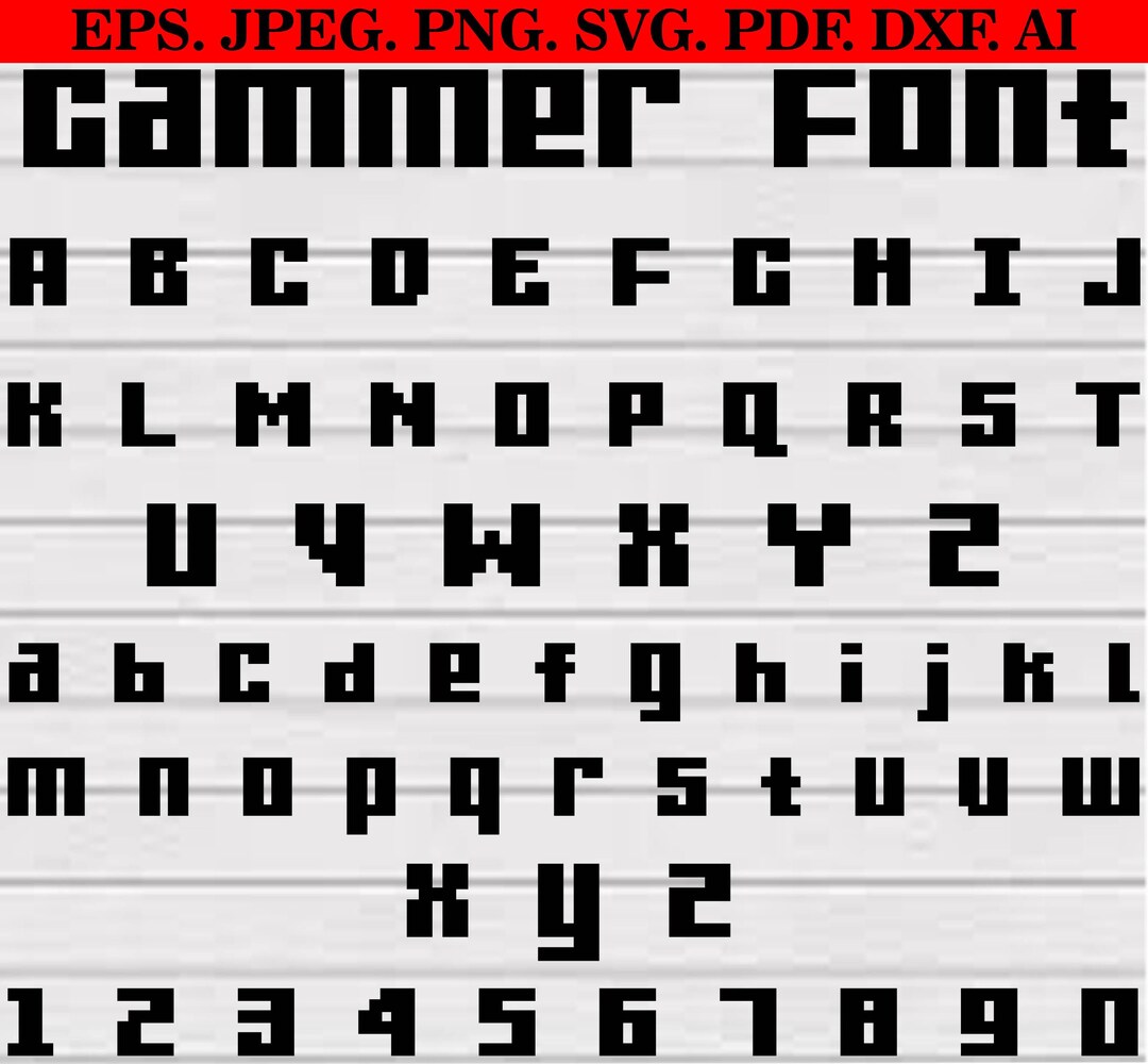 Gamer Font Svg Bundle, Gamer Font Svg, Gamer Font TTF, Gamer Font ...