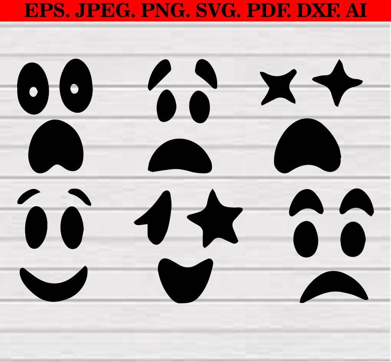 Ghost Face SVG Bundle, Halloween Cut Files (digital Download) - Etsy