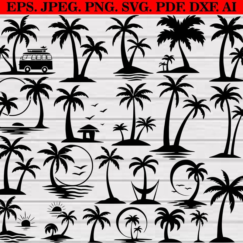 Palm Tree Wall Art - Etsy