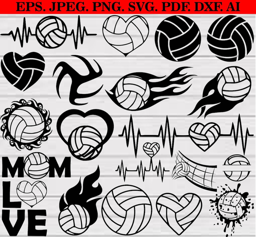 Volleyball Svg Bundle, Volleyball Monogram Svg, Dripping Volleyball Svg ...