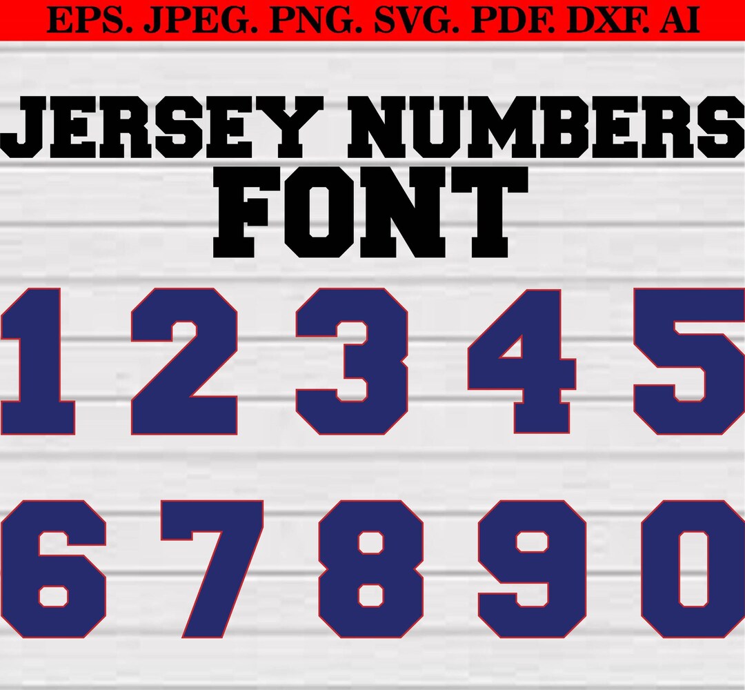 Jersey Numbers Svg Bundle, Jersey Numbers Clipart, Sports Numbers Svg ...