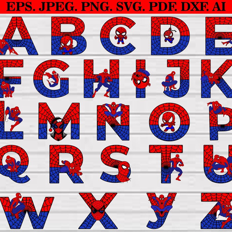 Spiderman Letters - Etsy