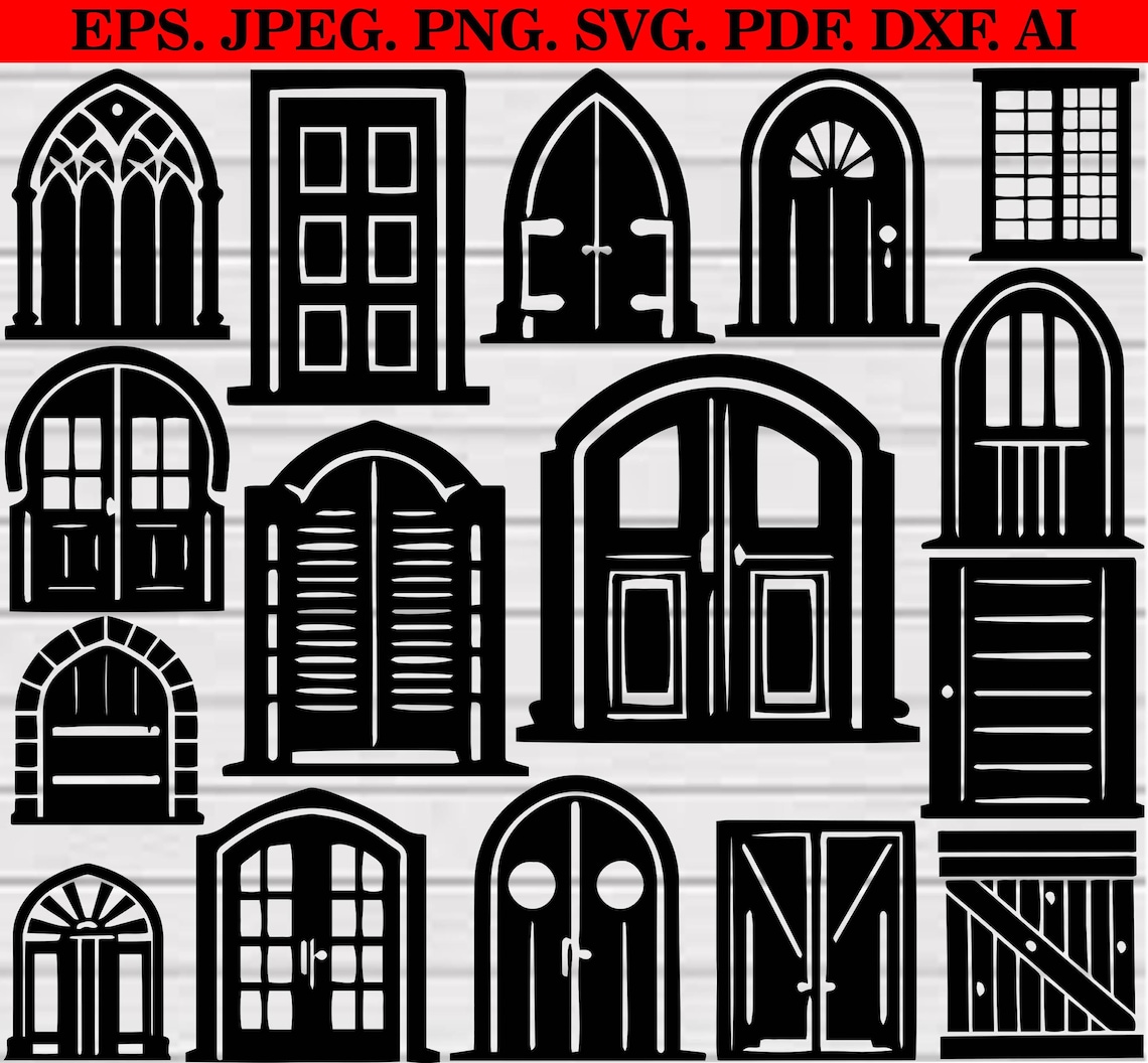 Door SVG Bundle, Vintage Door Svg, Front Doors Svg, Vintage Doors ...